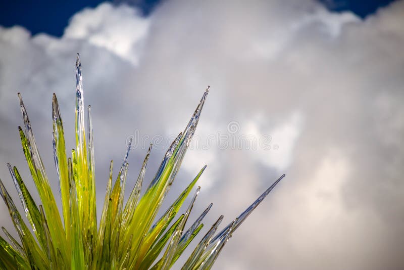 Glass Spikes and Clouds stock image. Image of clouds - 149131489