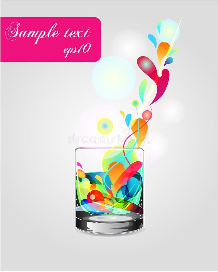 Glass with splash stock illustration. Illustration of cocktail - 18931942