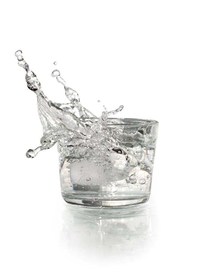 Glass with Splashing Water stock photo. Image of flowing - 11611164