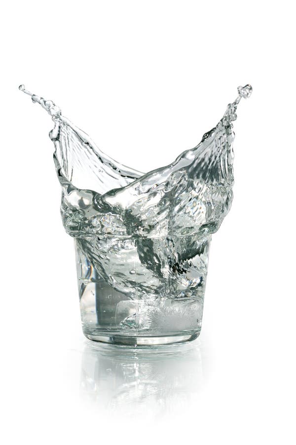 Glass with Splashing Water stock image. Image of beverage - 65805097