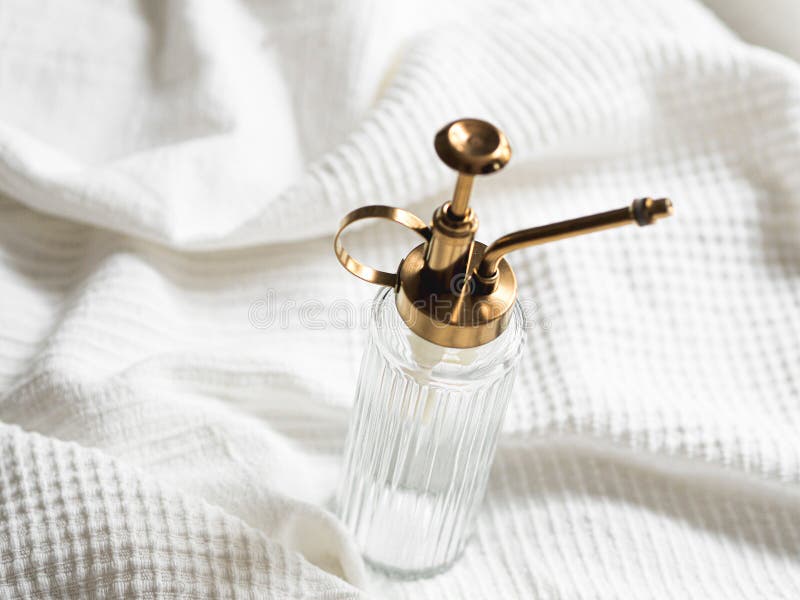 Glass Spray Perfume on a White Cloth Stock Photo - Image of fragrance ...
