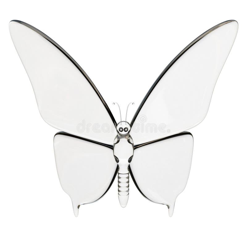 Glass Spring Butterfly 3D Design Element Stock Illustration ...