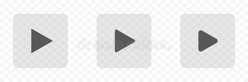Glass Square Play Button 3d Glass Icon. Play Button Logo . Stock Vector ...