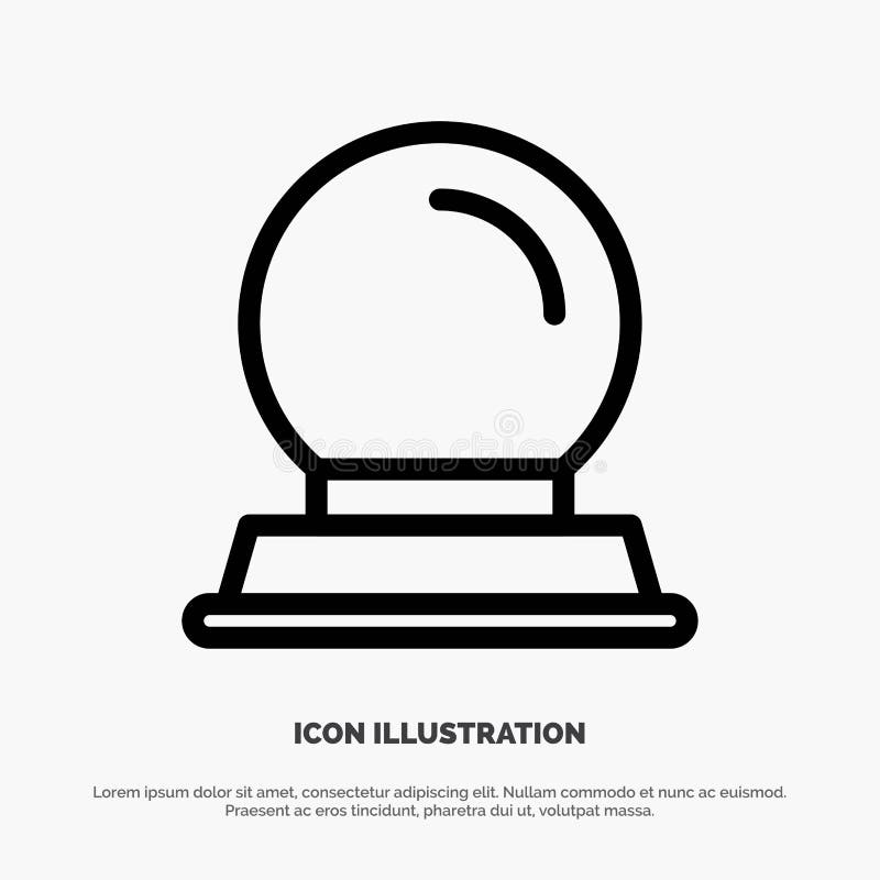 Glass Stand, Decoration, Magic Ball Line Icon Vector Stock Vector ...