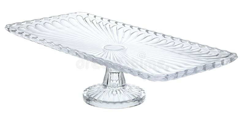 Glass Stand for Fruits Storage Isolated on White Stock Image - Image of ...