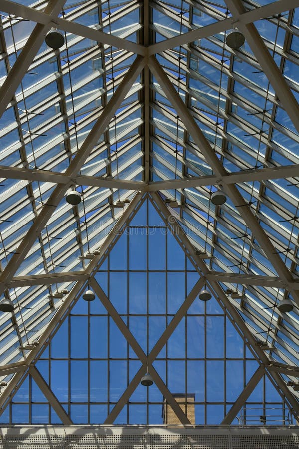 Glass and steel ceiling stock photo. Image of structure - 42199854