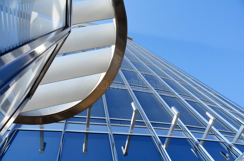 Glass and Steel High-rise Building Stock Photo - Image of supported ...