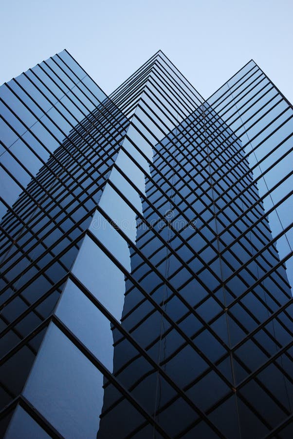 Glass and Steel Reflections in Modern Building Stock Image - Image of ...