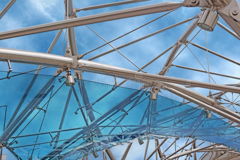 Glass and steel structure stock photo. Image of bridge - 51154164