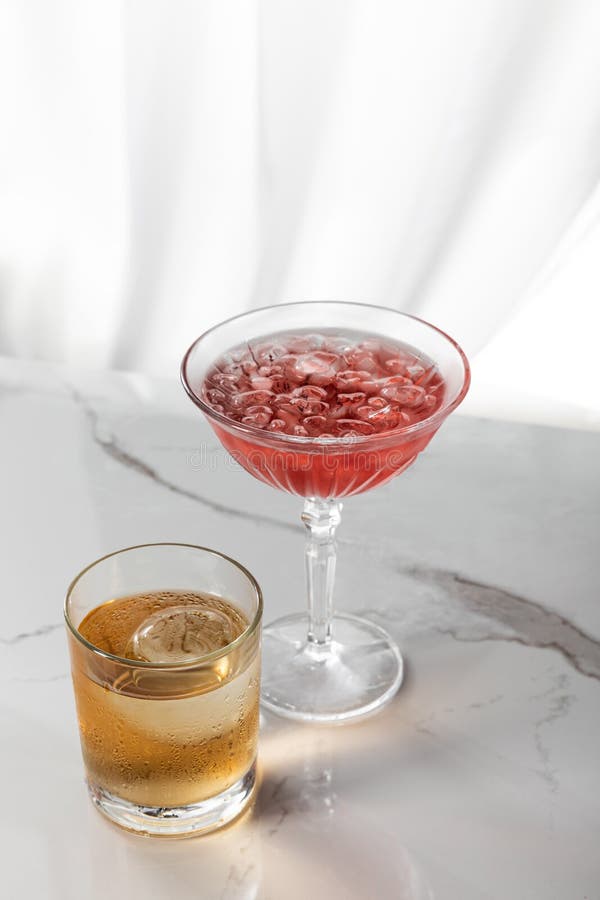 Glass of Strong Brandy Near Red Stock Image - Image of frosted, glasses ...