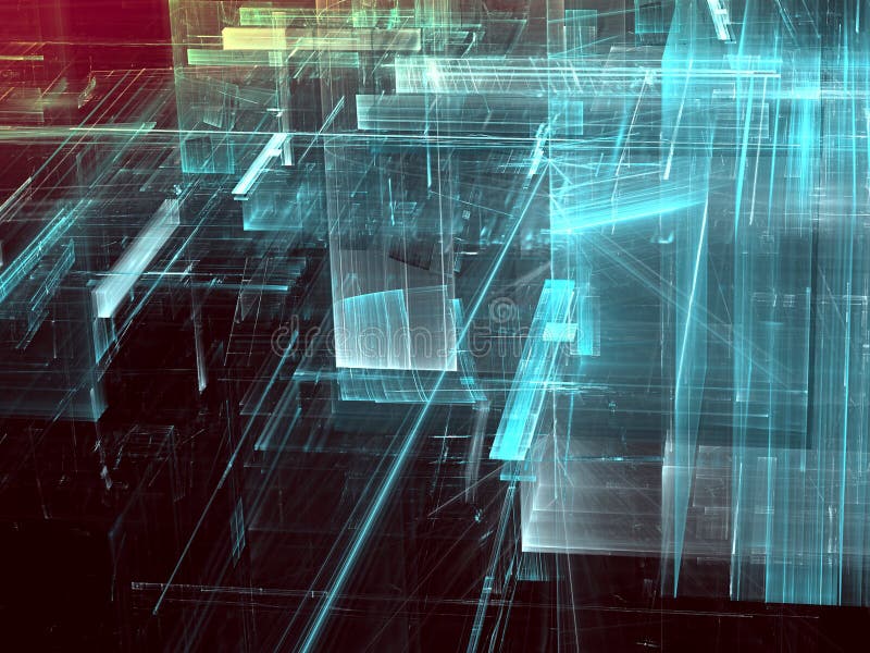 Glass Structure - Abstract Digitally Generated Image Stock Illustration ...