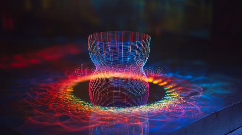 Colorful Light Patterns Emerge from a Glass Structure during an ...