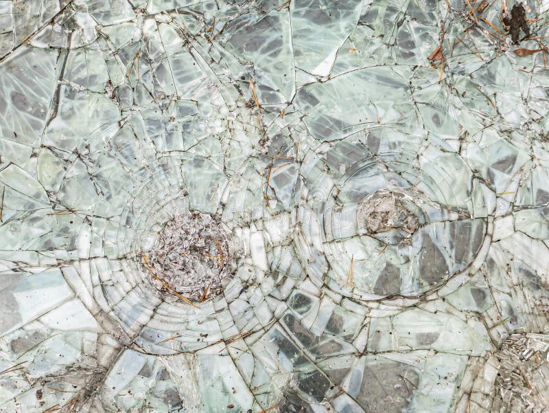 The Glass Surface is Broken into Small Fragments. Stock Photo - Image ...