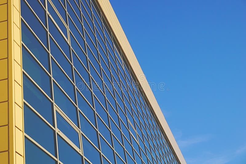 Glass Surface Facade with Windows in a Modern Building Stock Image ...