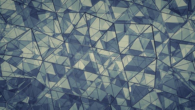 Glass Surface with Truangular Polygons 3D Rendering Illustration Stock ...