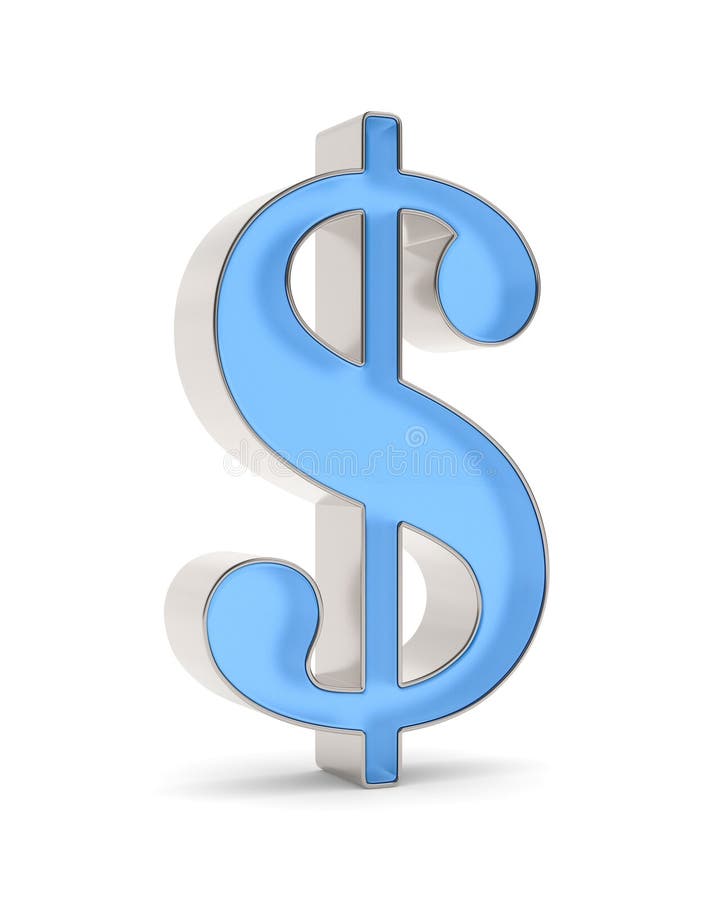 Glass Symbol Dollar on White Background. Isolated 3d Illustration Stock ...