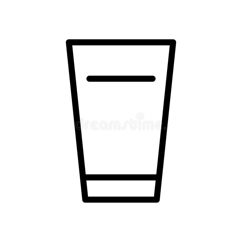 Glass Symbol Line Icon, Vector Illustration Stock Vector - Illustration ...
