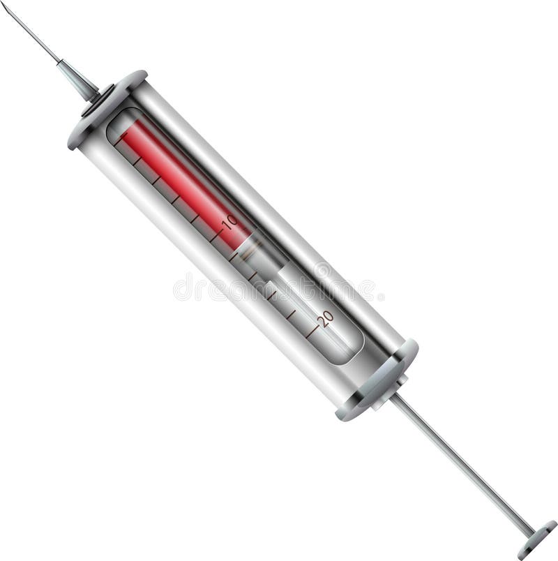 Glass syringe stock vector. Illustration of lifestyle - 63865857