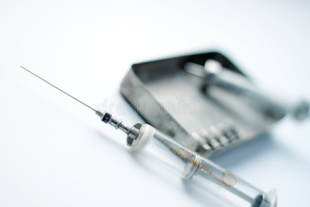 Glass Syringe for Injection Stock Photo - Image of hypodermic ...