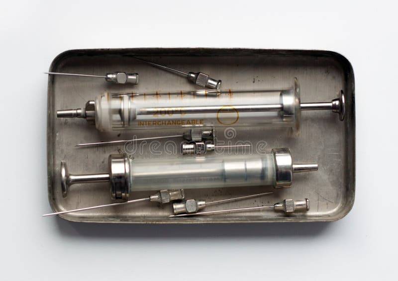 Glass Syringe for Injection Stock Image - Image of 19th, fashioned ...