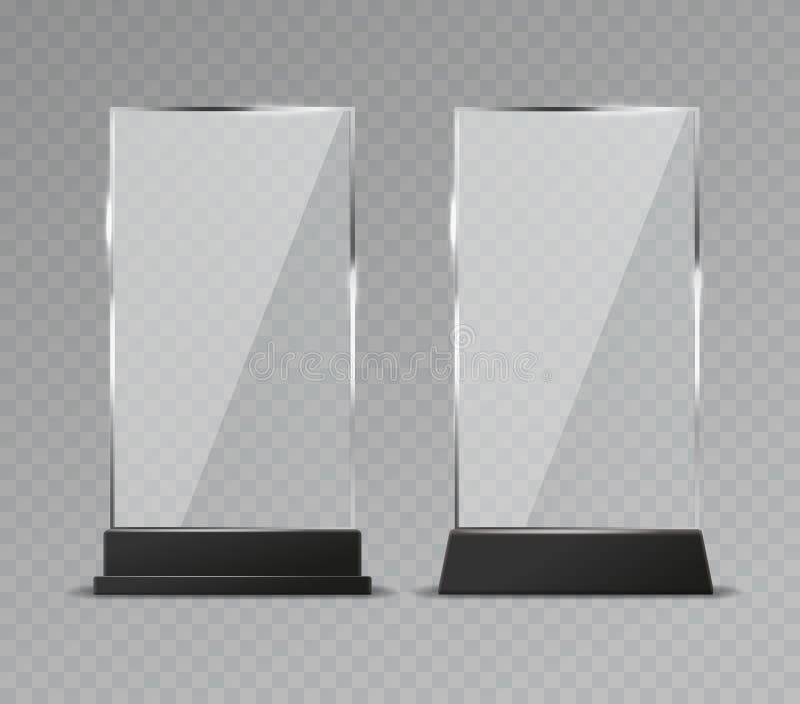 Glass Table Display. Office Blank Transparent Glass Table Signs Acrylic ...