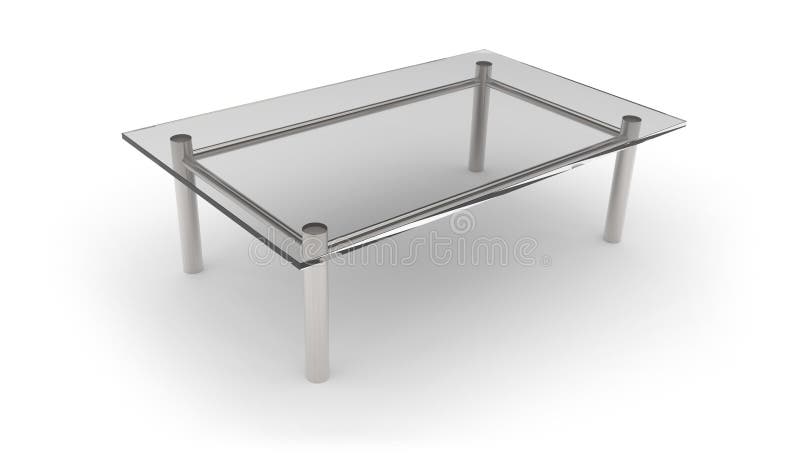 Glass table stock illustration. Illustration of chrome - 33424764