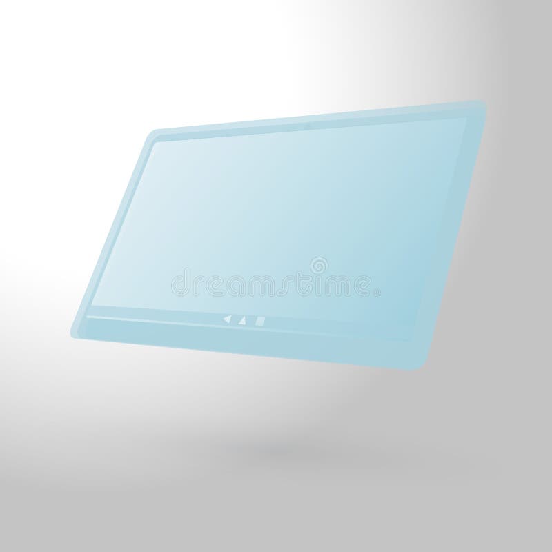 Glass tablet computer stock illustration. Illustration of touchscreen ...