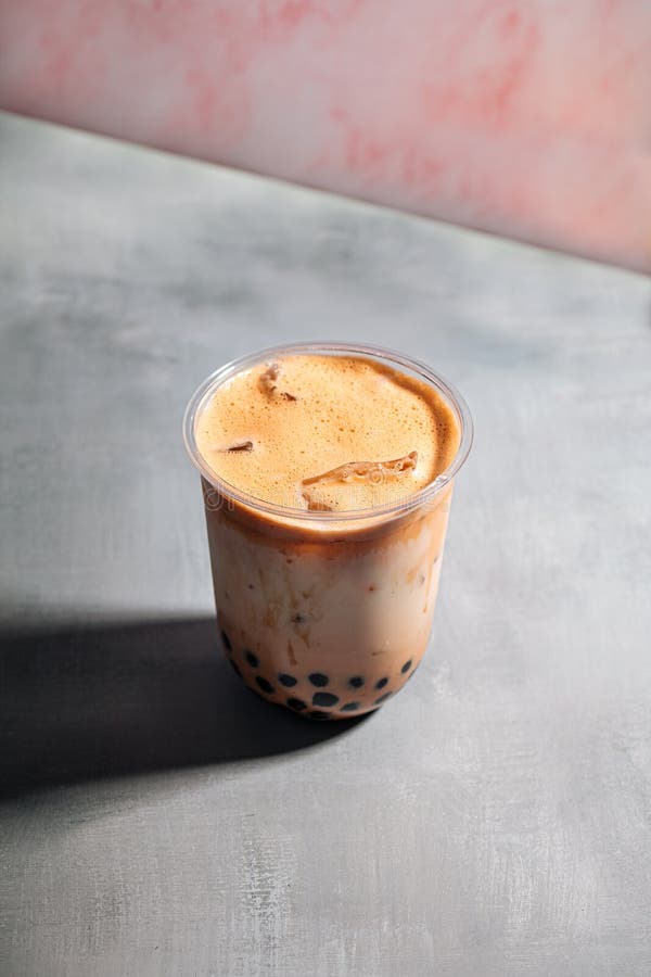 Asian Woman Drink Bubble Tea Stock Image - Image of plastic, liquid ...