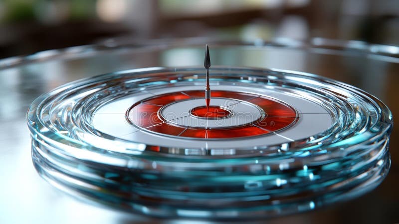 Glass Target with Sharp Spear Stock Illustration - Illustration of ...