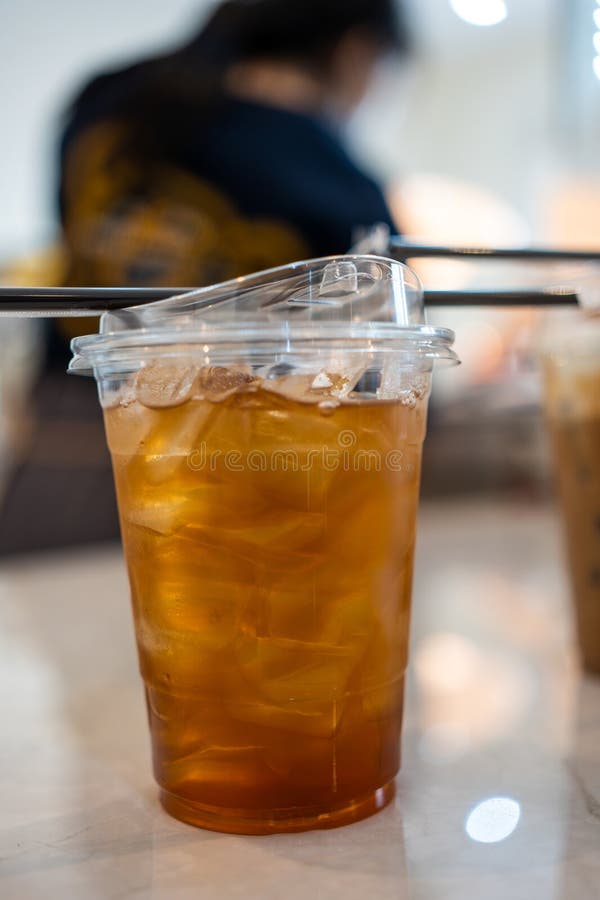 Glass of Tasty Lemon Iced Tea Stock Photo - Image of delicious, glass ...