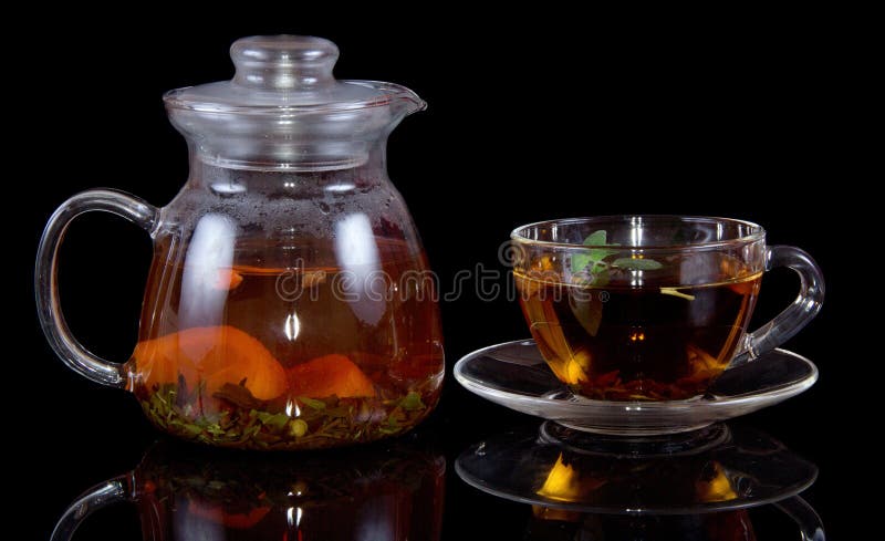 Glass tea pot with cap stock photo. Image of closeup - 35834244