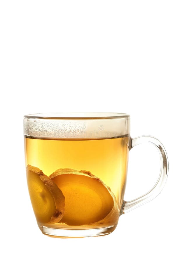 A Glass of Tea with a Slice of Lemon in it. the Lemon Slice is Floating ...