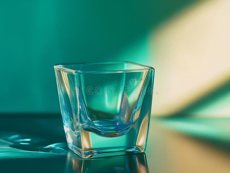 Glass, Teal, Background, Reflection, Still Life Stock Illustration ...