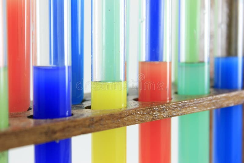 Glass test tubes on a rack stock image. Image of sample - 11032395