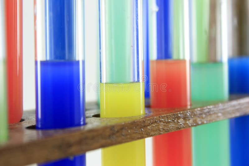 Glass test tubes on a rack stock image. Image of sample - 11032395