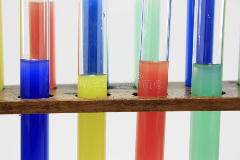 Glass test tubes on a rack stock image. Image of tube - 11034577