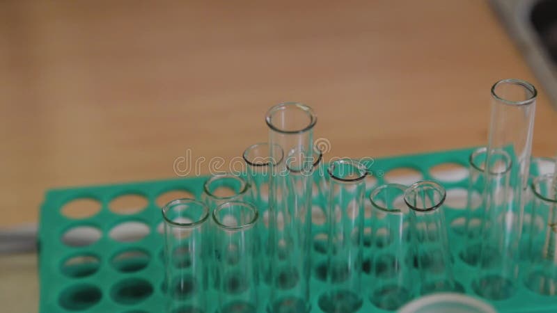 Glass Test Tubes in a Science Laboratory. Stock Footage - Video of ...
