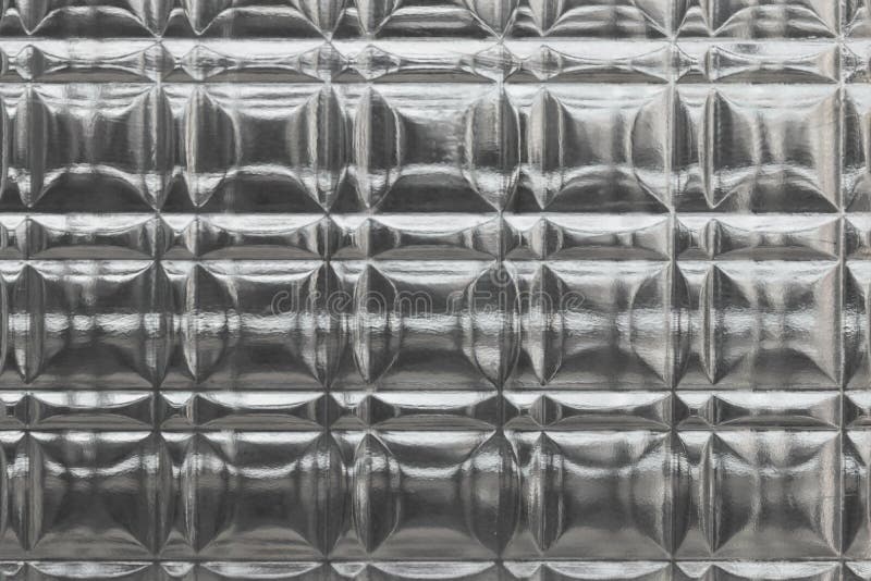 Glass Texture Square Pattern As a Background. Abstract Gray Corrugated ...