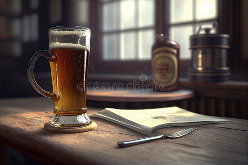 A Glass of Thirst-quenching Beer while Waiting for an Ordered Lunch ...