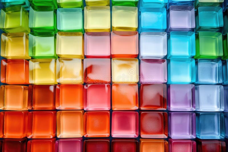 Glass Tiles Arranged in Color Gradients Stock Image - Image of texture ...