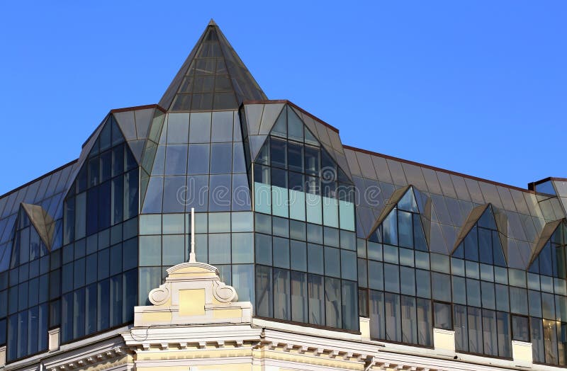 Glass top building stock image. Image of geometric, contemporary ...