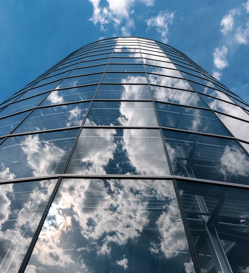 Glass tower stock image. Image of blue, reflection, tower - 24731517