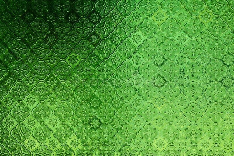 Glass Traditional Thai Style Texture Decorated Stock Image - Image of ...