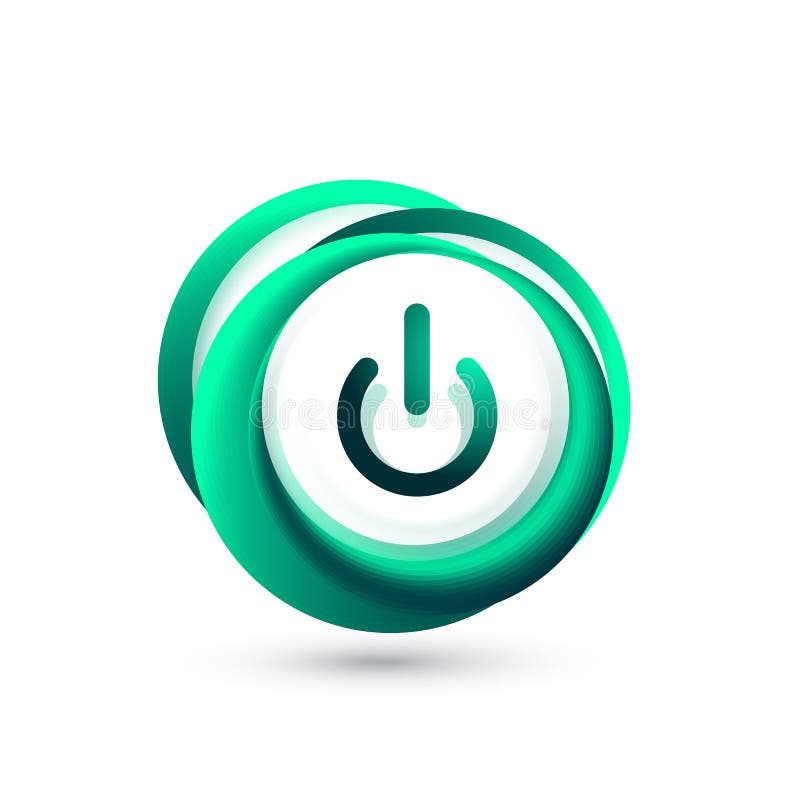 Glass Transparent Effect Power Start Button, on Off Icon, Vector UI or ...