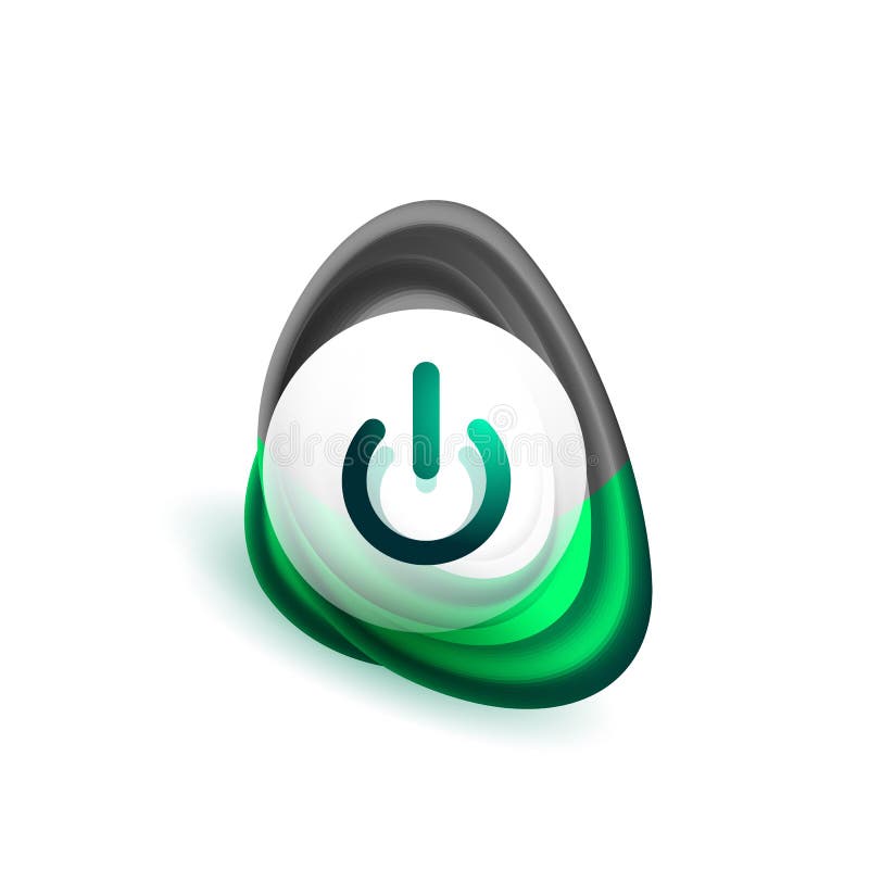 Glass Transparent Effect Power Start Button, on Off Icon, Vector UI or ...