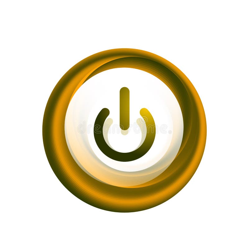 Glass Transparent Effect Power Start Button, on Off Icon, Vector UI or ...