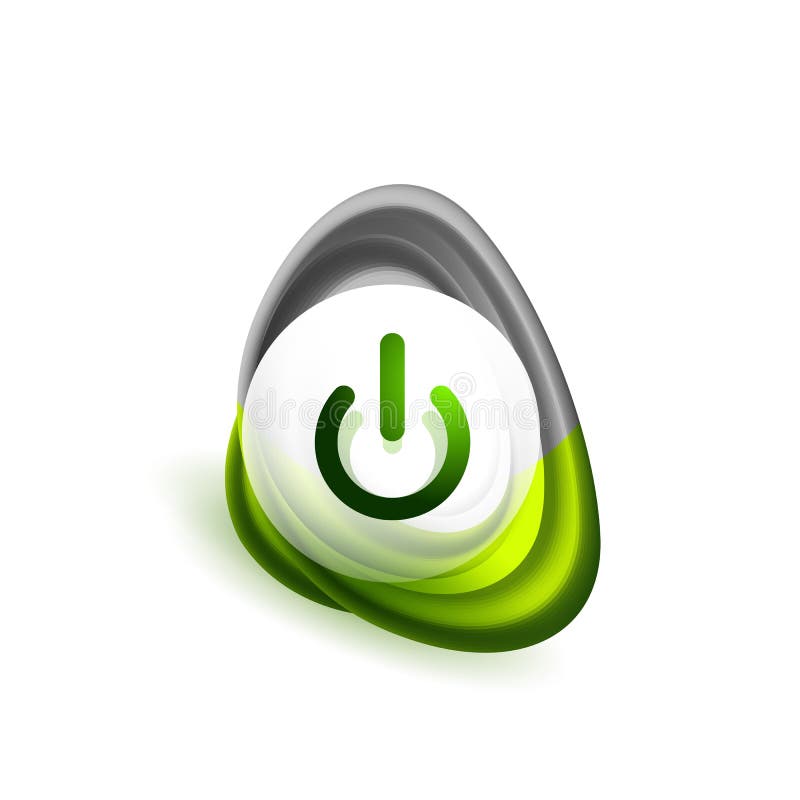 Glass Transparent Effect Power Start Button, on Off Icon, Vector UI or ...