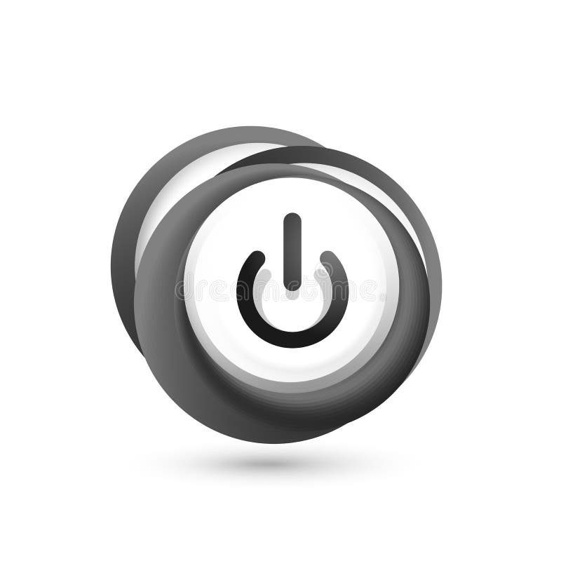 Glass Transparent Effect Power Start Button, on Off Icon, Vector UI or ...