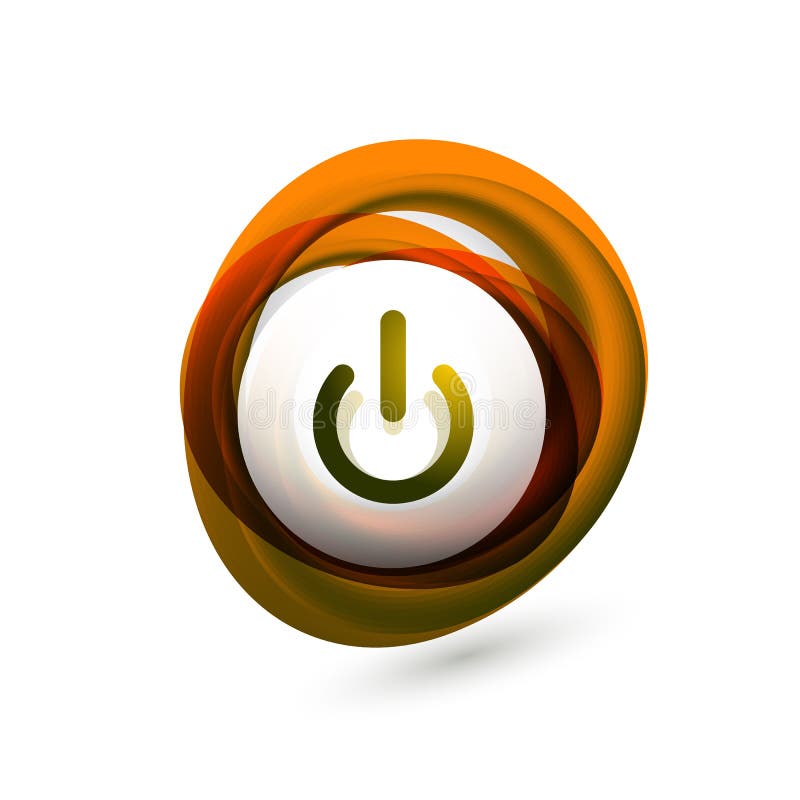 Glass Transparent Effect Power Start Button, on Off Icon, Vector UI or ...