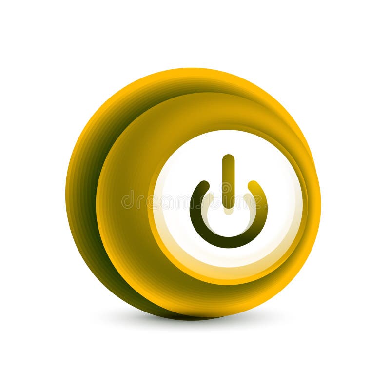 Glass Transparent Effect Power Start Button, on Off Icon, Vector UI or ...